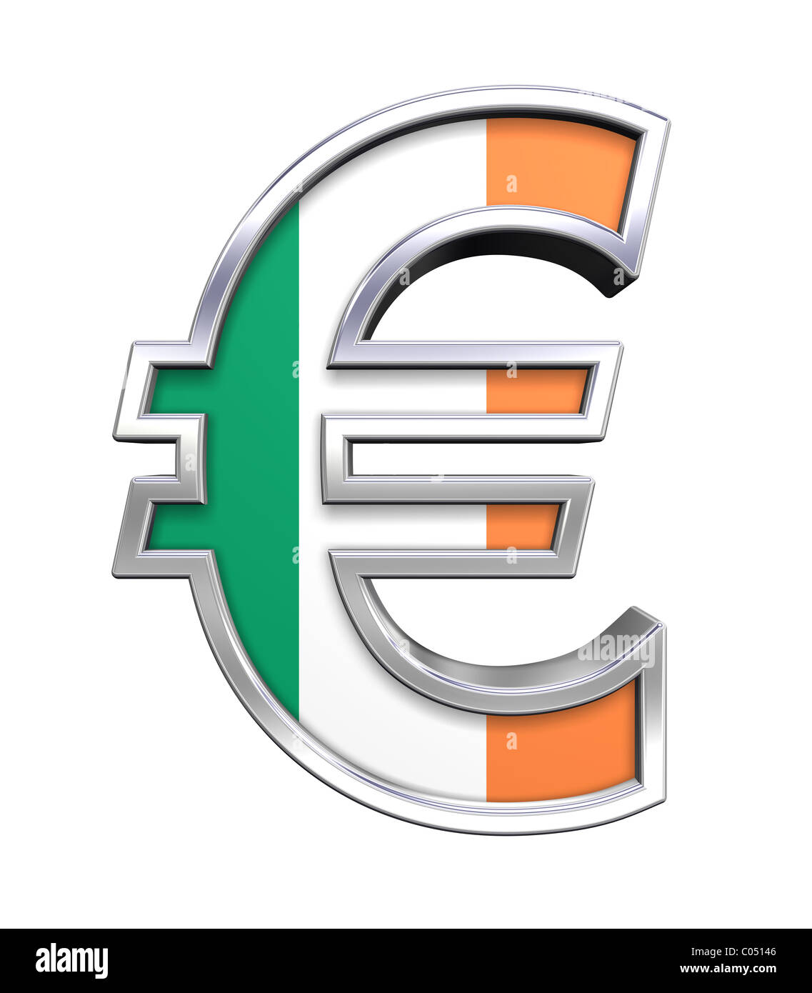 Silver euro sign ireland flag hi-res stock photography and images - Alamy