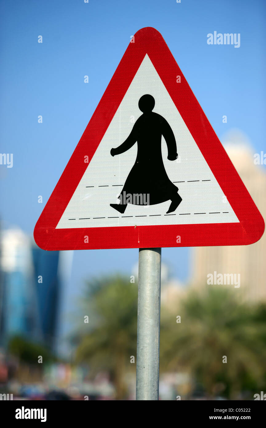 Pedestrian crossing sign doha qatar hi-res stock photography and images ...
