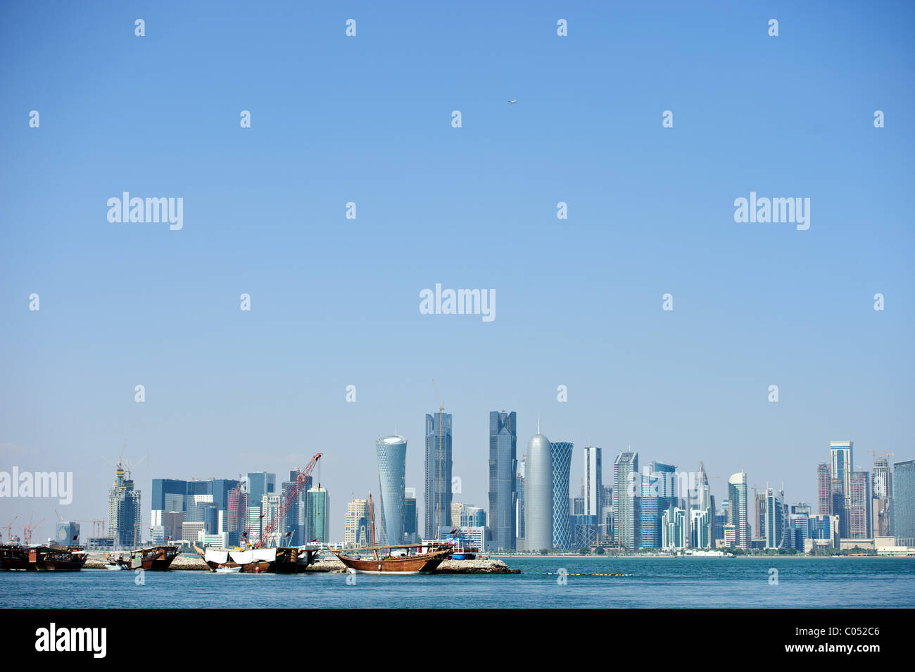 Doha City Skyline on the Corniche Sea Stock Photo - Alamy