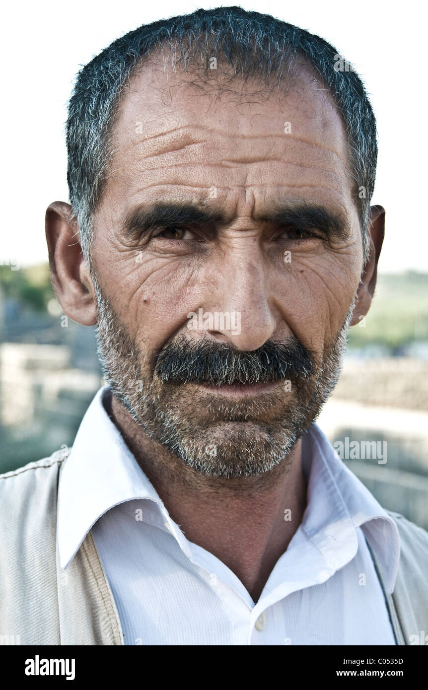 A portrait of a Kurdish man from the city of Diyarbakir, in the Stock ...