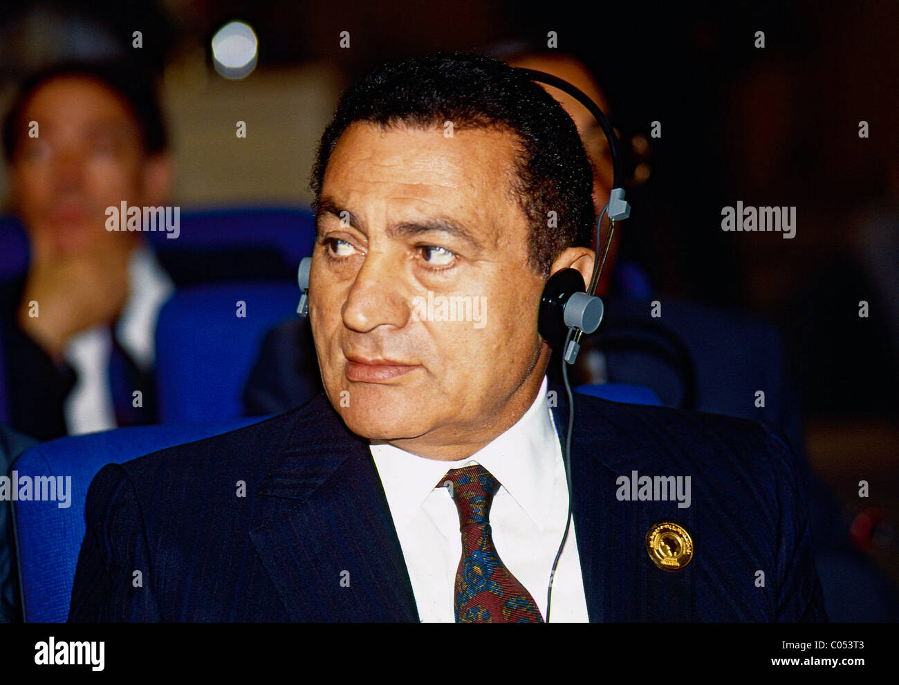 Egyptian President Hosni Mubarak, July 1993, Cairo. Photograph by Barry ...