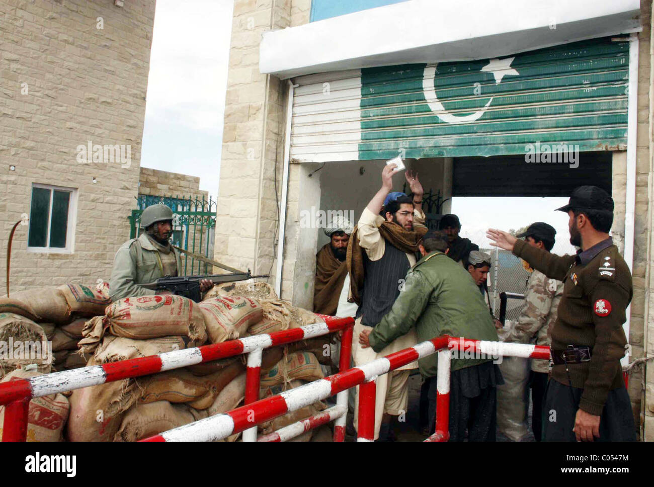 Army officials take body search of people who are entering in the ...