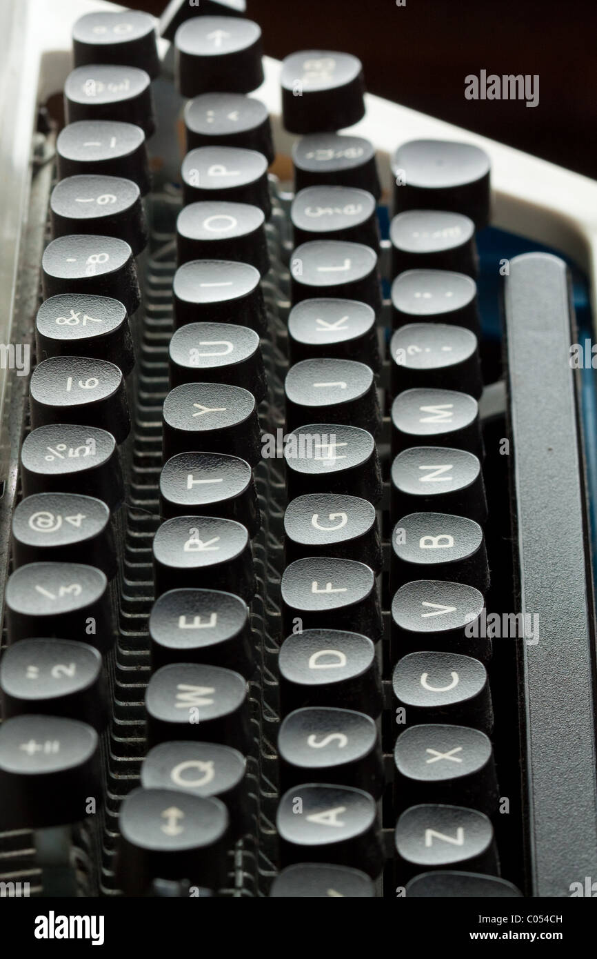 Old typewriter keyboard close up Stock Photo - Alamy
