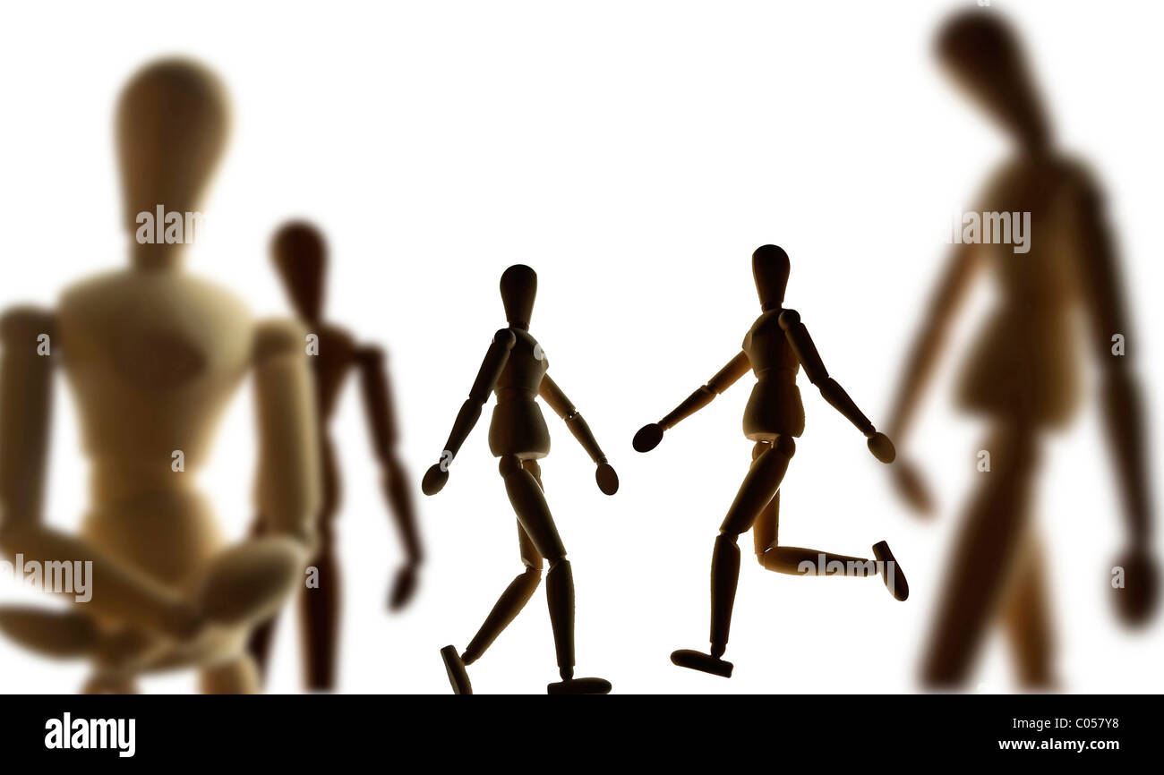 Crowd people walking silhouette hi-res stock photography and images - Alamy