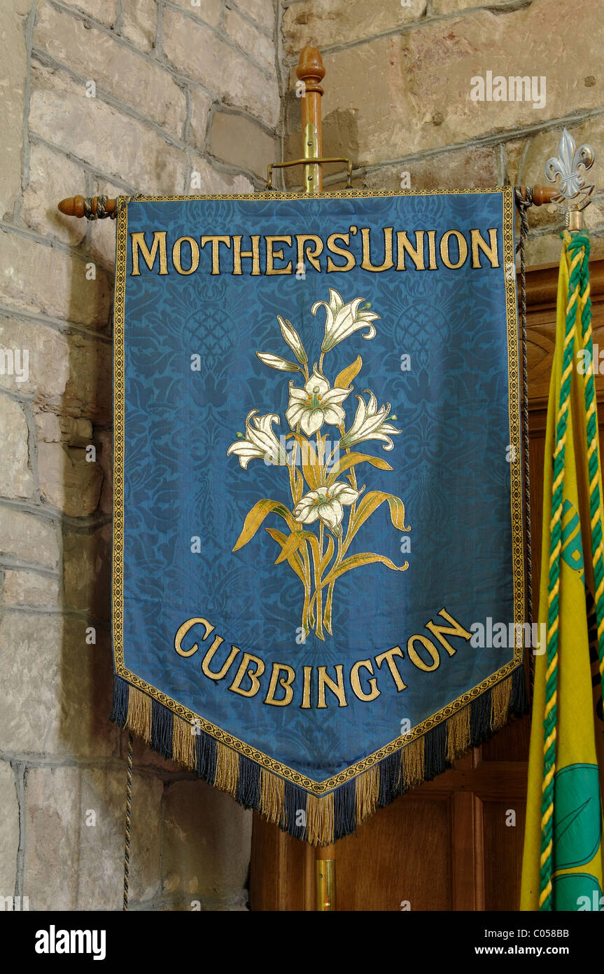 Mothers Union banner in St. Mary`s Church, Cubbington, Warwickshire, UK ...