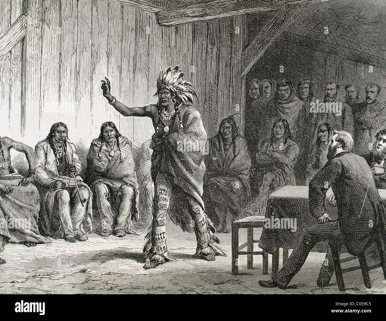 Meriwether Lewis, (1774-1809). American explorer. The Grand Council of ...