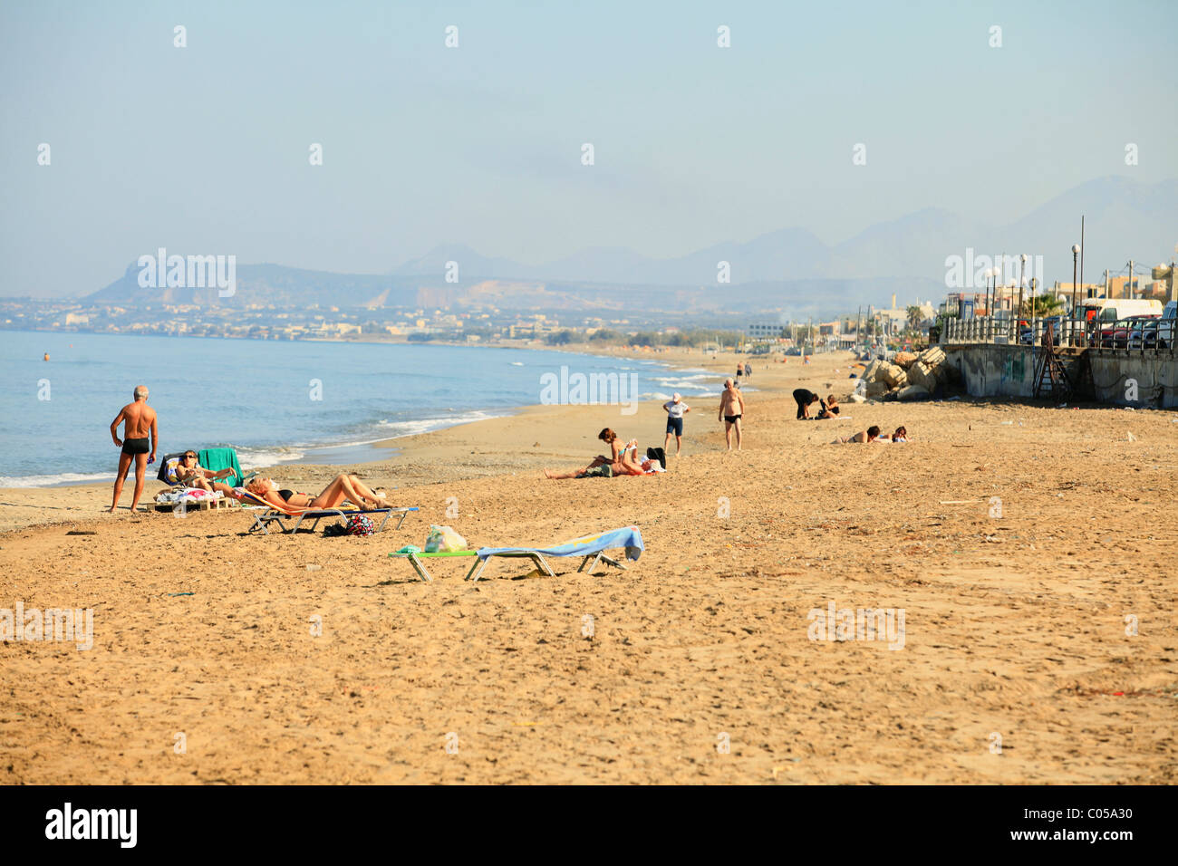 Rethymnon crete beach hi-res stock photography and images - Alamy