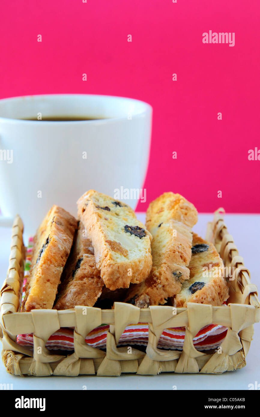Italian cookie with coffee , typical italian sweet snack Stock Photo ...