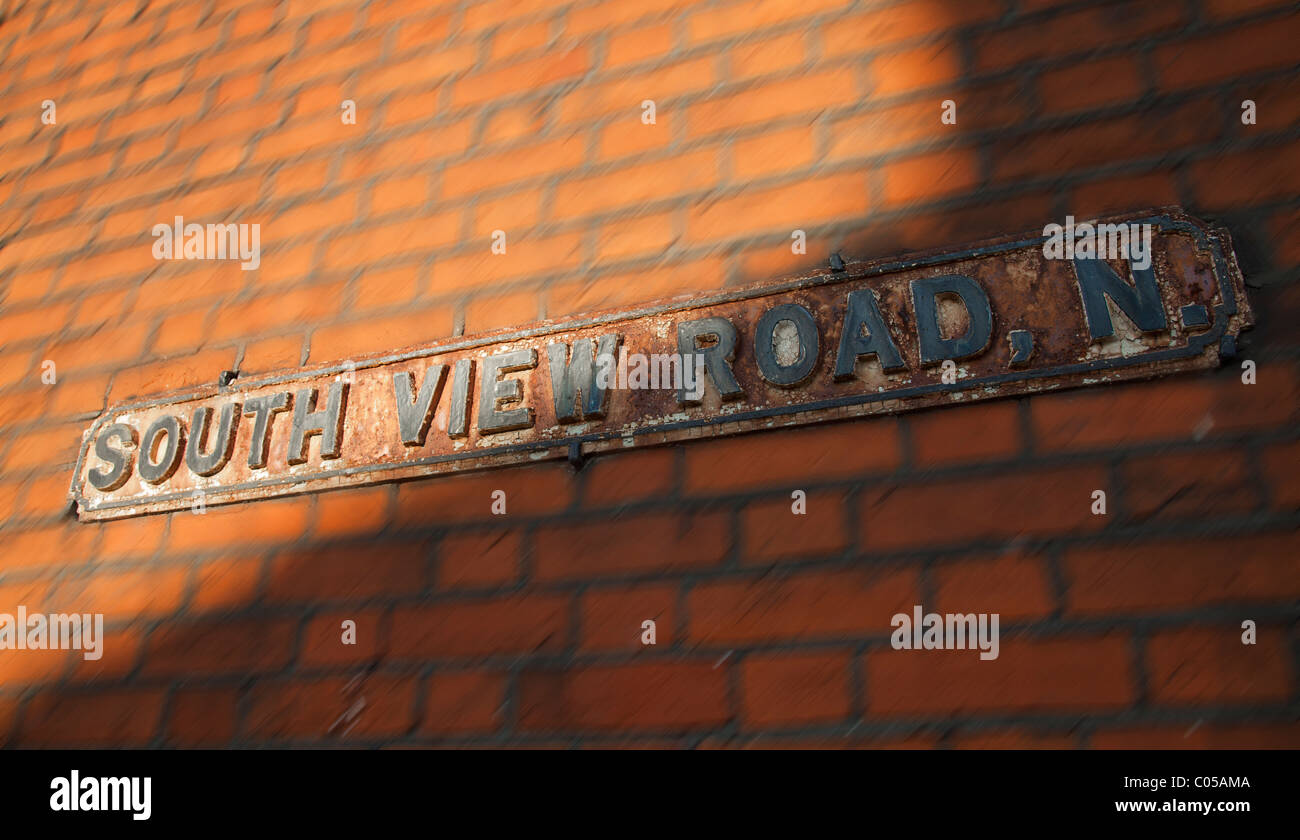 South view road sign North London N8, Haringey, close to Alexandra ...