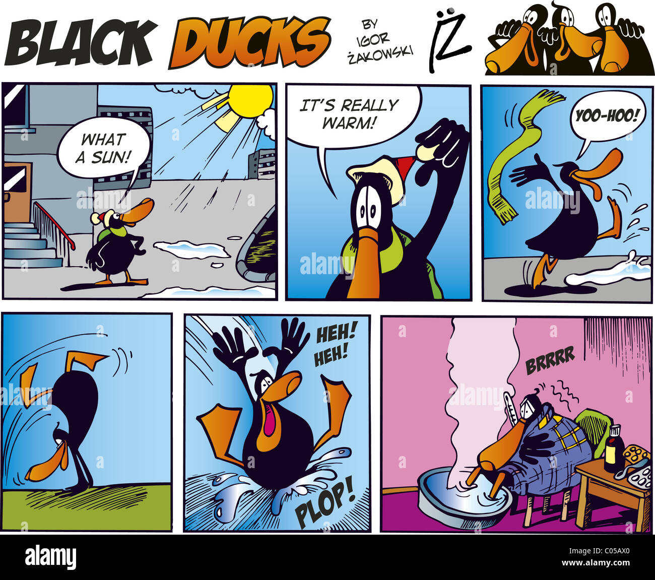 Black Ducks Comic Strip episode 22 Stock Photo - Alamy