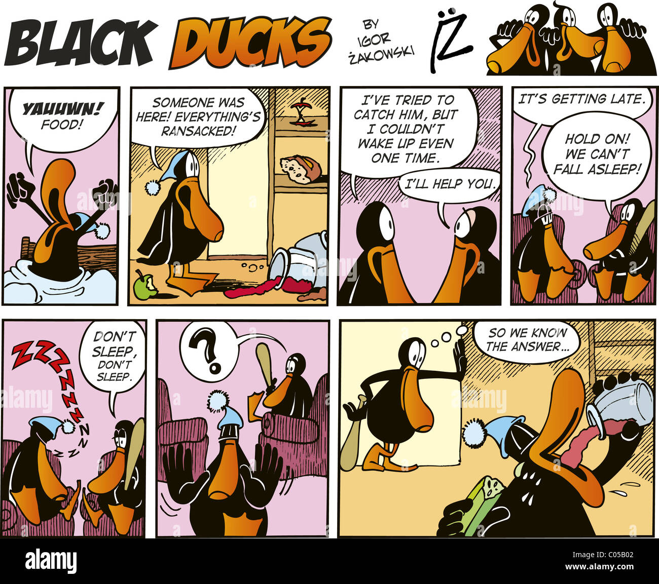 Black Ducks Comic Strip episode 32 Stock Photo - Alamy