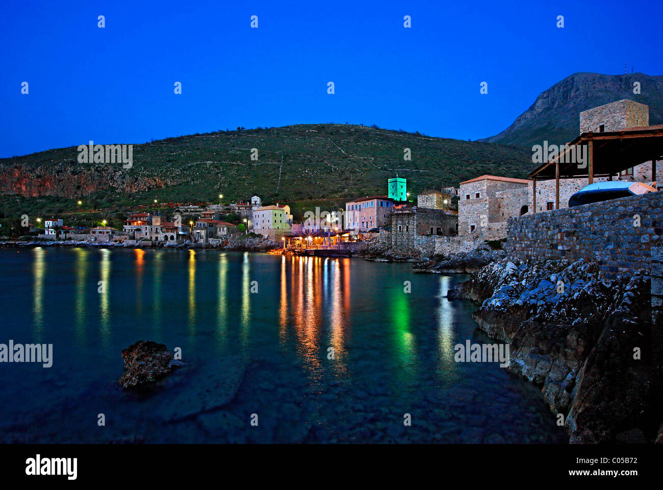Limeni, one of the most beautiful seaside villages of Mani region, at ...