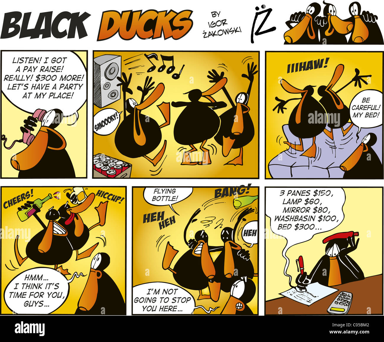Black Ducks Comic Strip episode 47 Stock Photo - Alamy