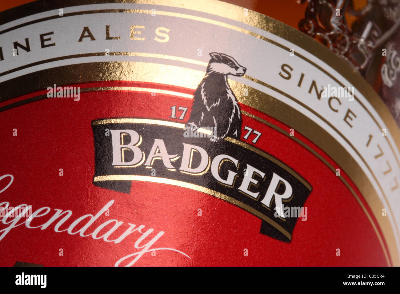 Badger beer bottle brand label hi-res stock photography and images - Alamy