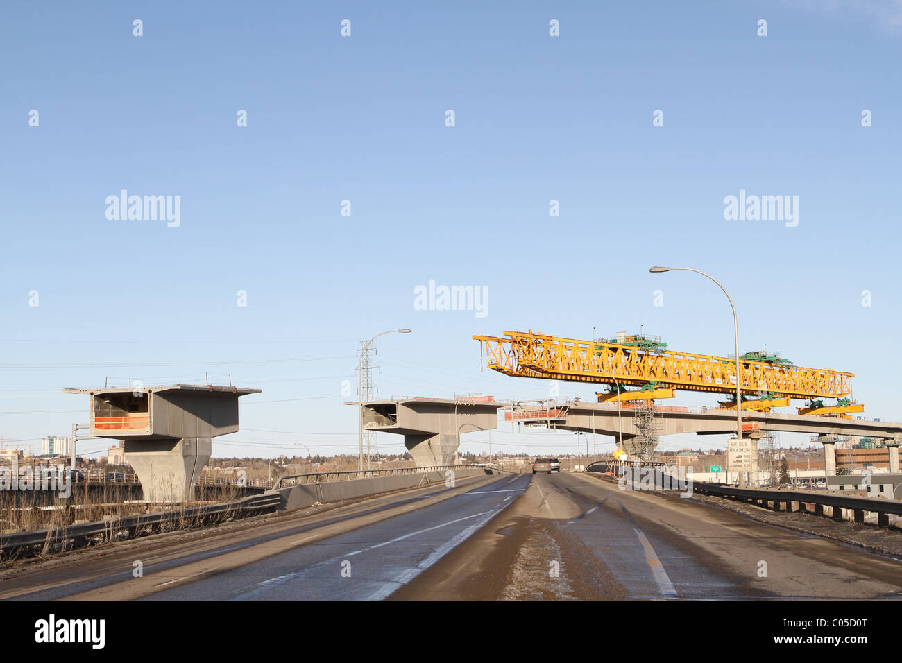 Light rail transit construction in Calgary, Alberta, Canada Stock Photo ...