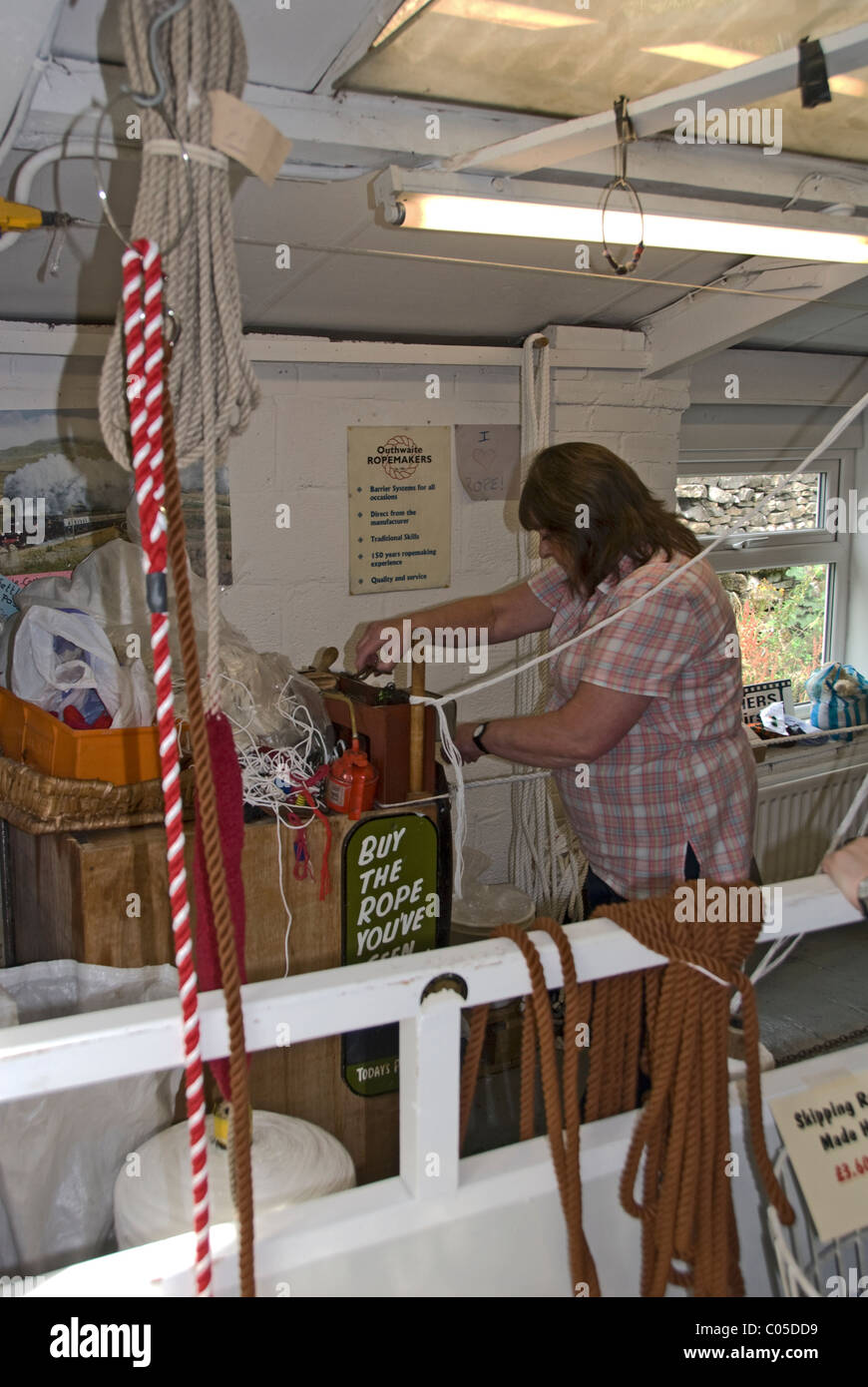 YORKSHIRE; HAWES; OUTHWAITE ROPEMAKER Stock Photo - Alamy