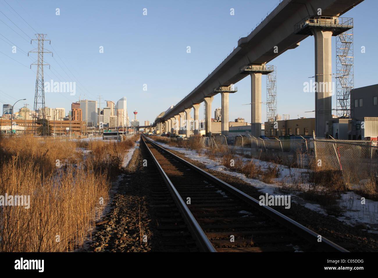 Light rail transit construction calgary hi-res stock photography and ...