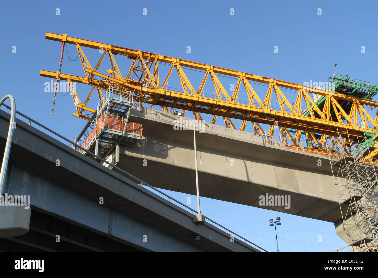 Light rail transit construction in Calgary, Alberta, Canada Stock Photo ...