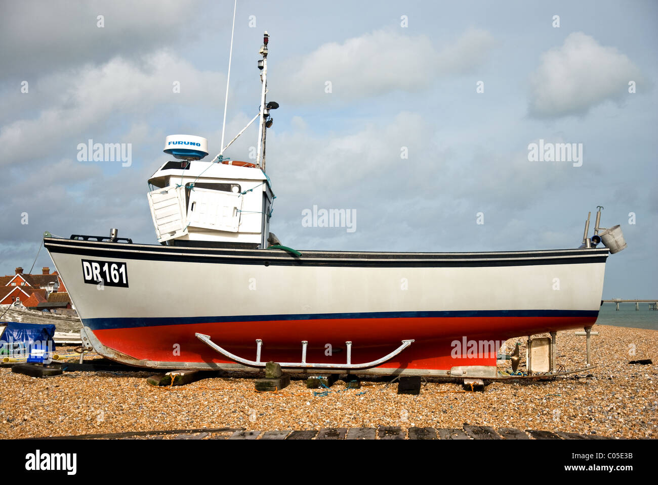Shingle beach with boat hi-res stock photography and images - Alamy