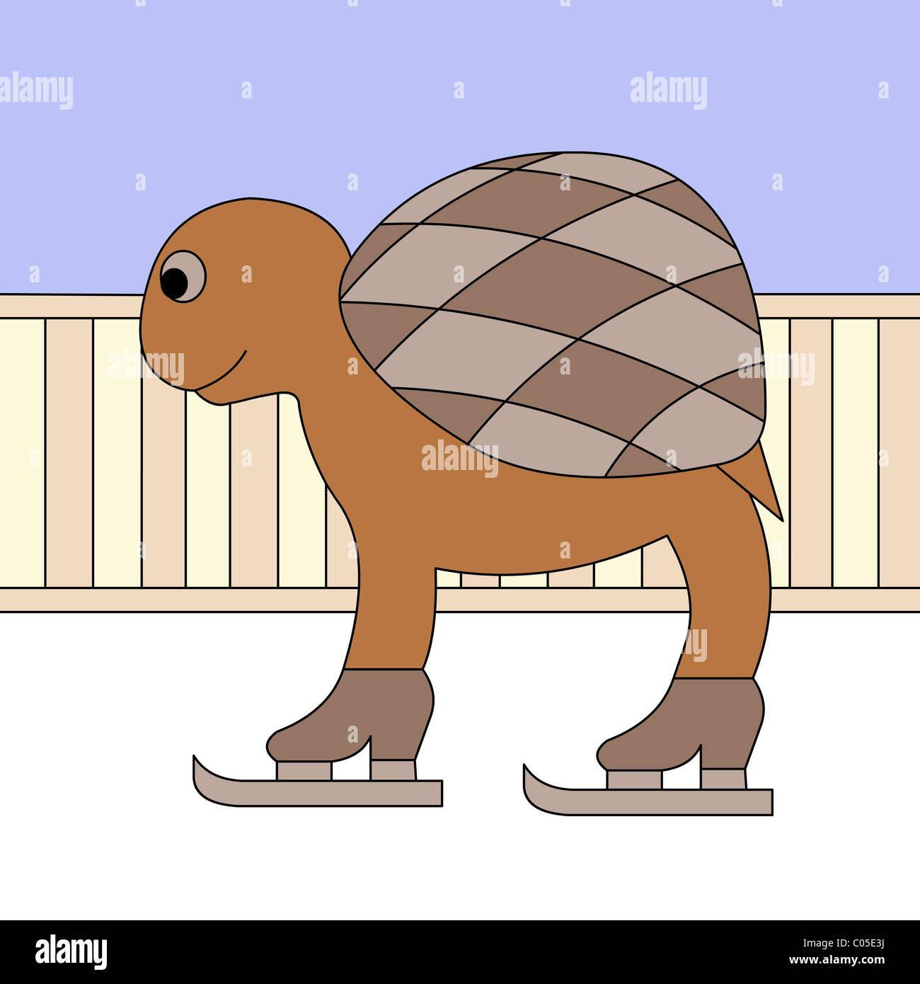 The turtle skates Stock Photo - Alamy