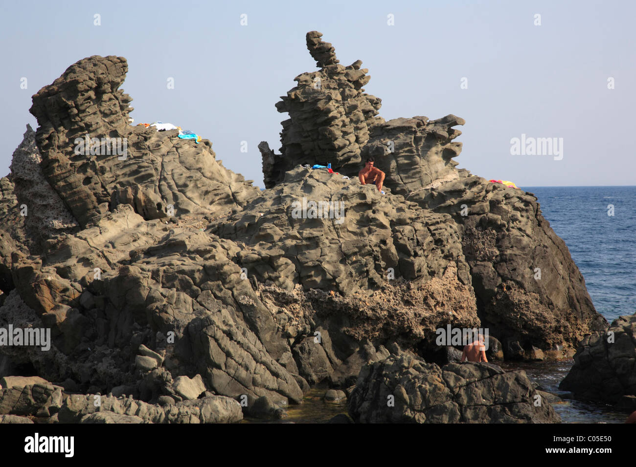 Rocks of Aci Trezza, Catania, Sicily, Italy, Europe Stock Photo - Alamy