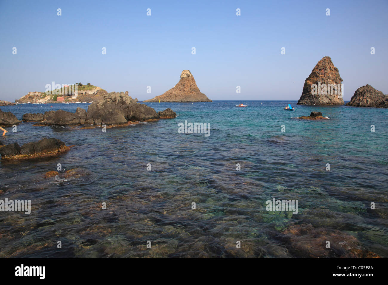 The Stacks of Aci Trezza, Catania, Sicily, Italy, Europe Stock Photo ...