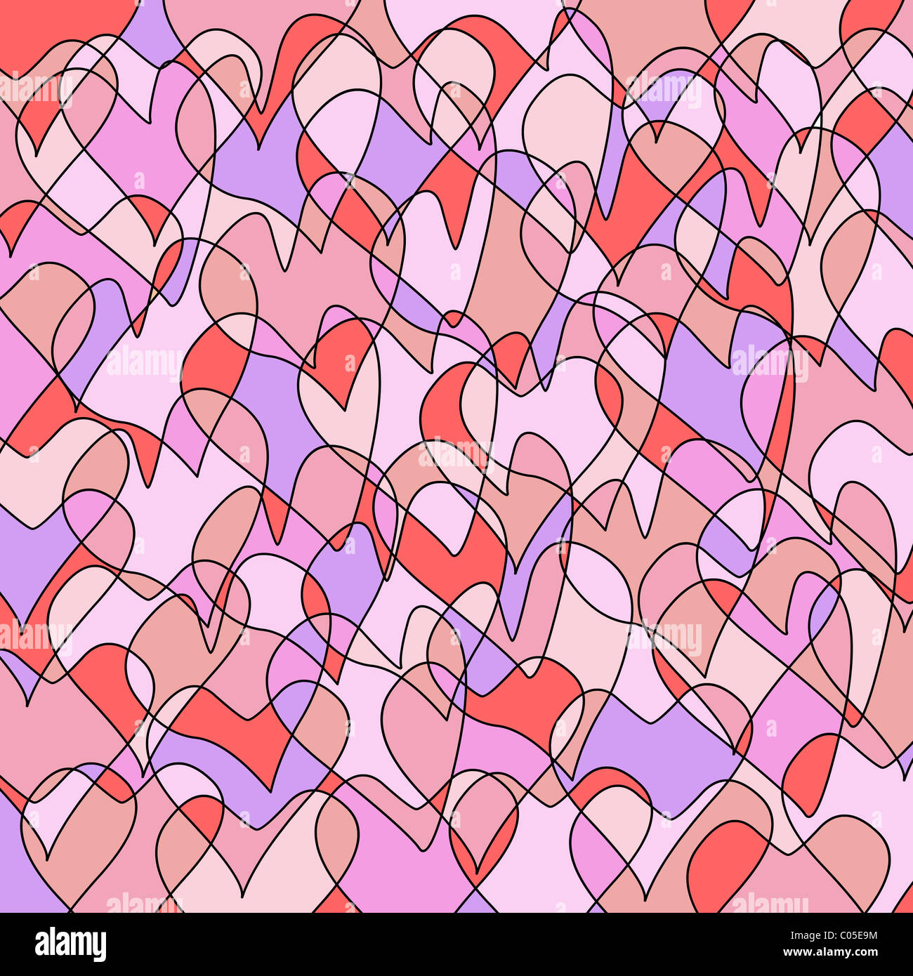 Multicolored background from small sectors of heart Stock Photo - Alamy