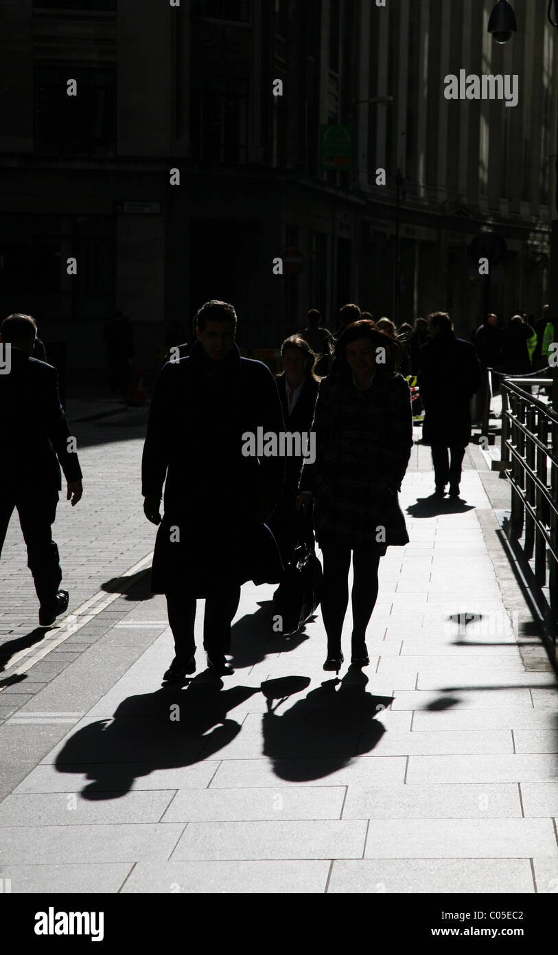 Commuters make their way to work in the City of London Stock Photo - Alamy