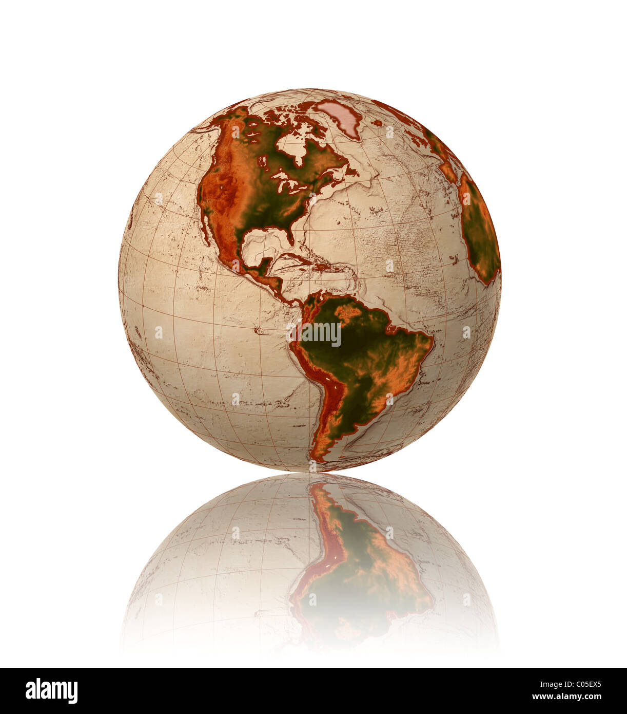 Earth planet with isolated on a white background Stock Photo - Alamy