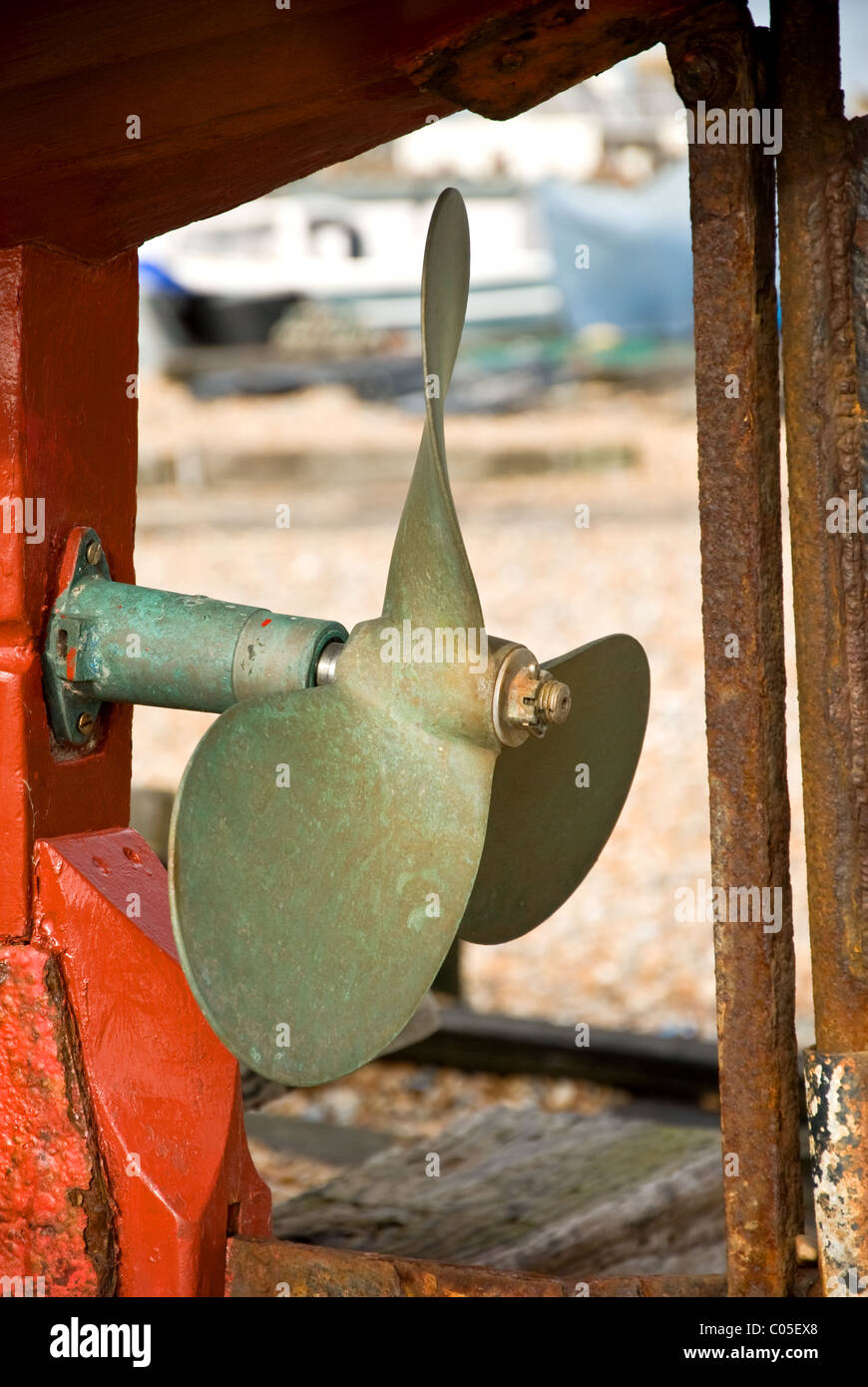 Propeller on a small boat Stock Photo - Alamy