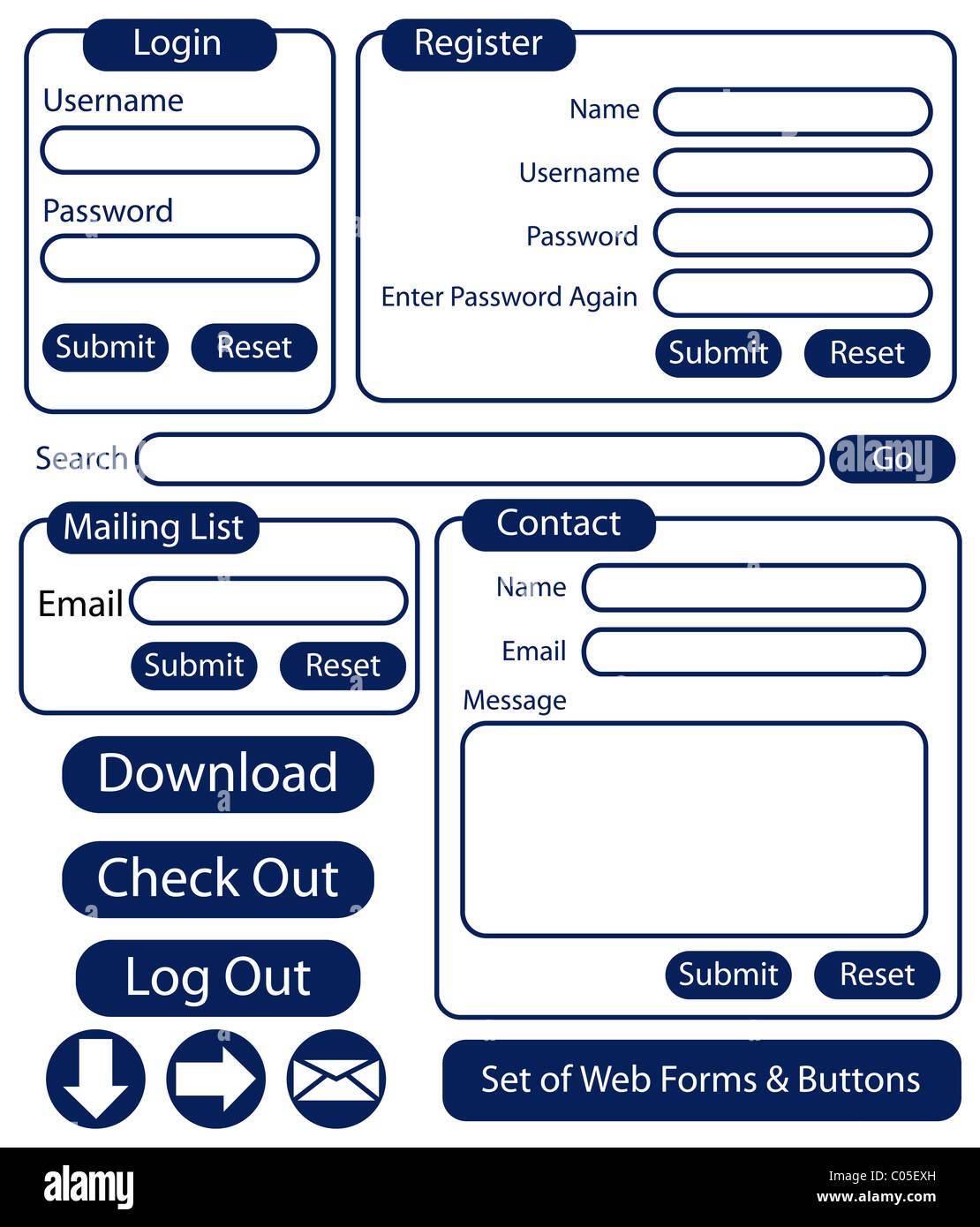 Set of Website Dialog Boxes Stock Photo - Alamy Set of Website Dialog Boxes Stock Photo - Alamy