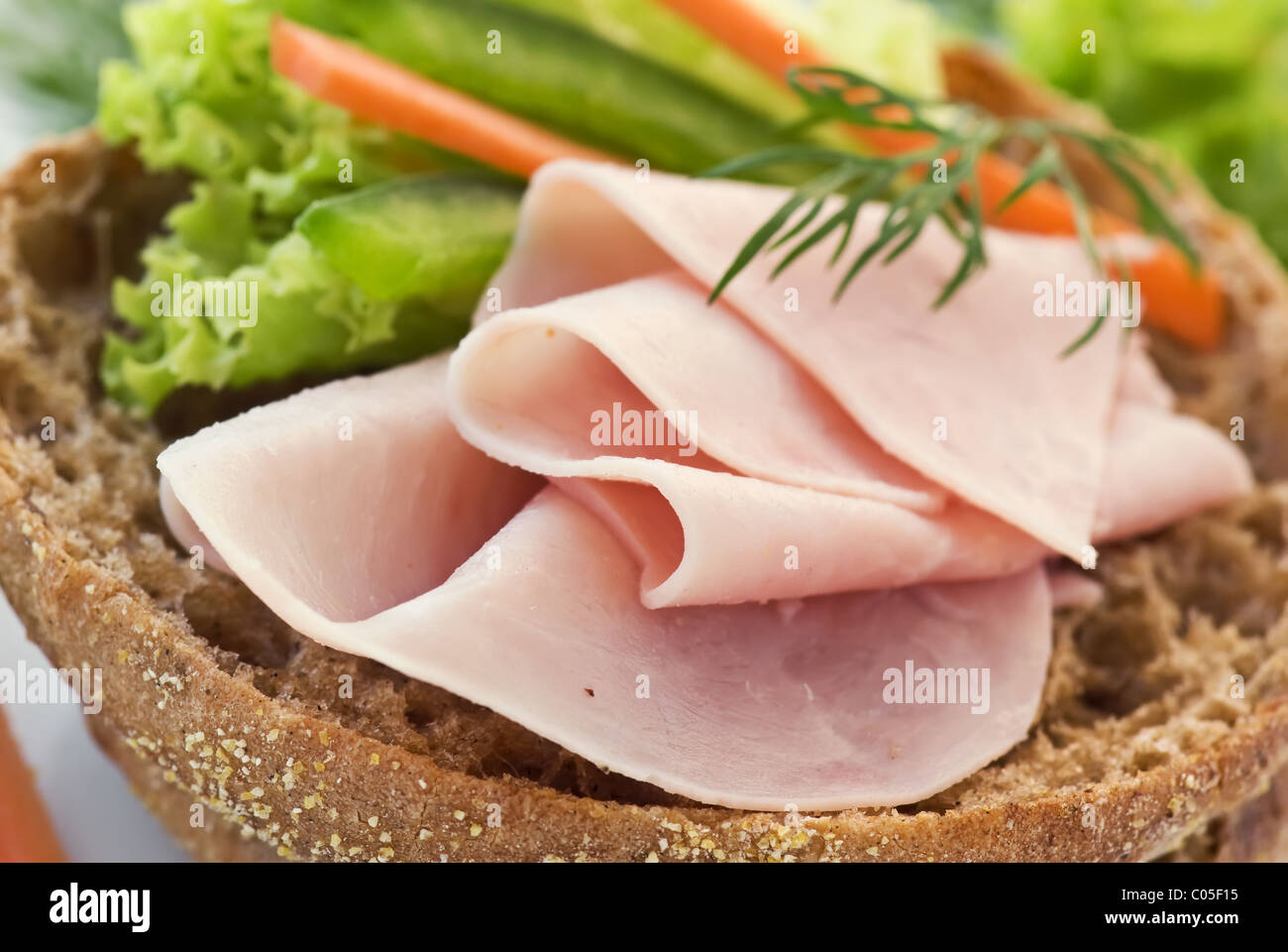 Ham and salad bap hi-res stock photography and images - Alamy