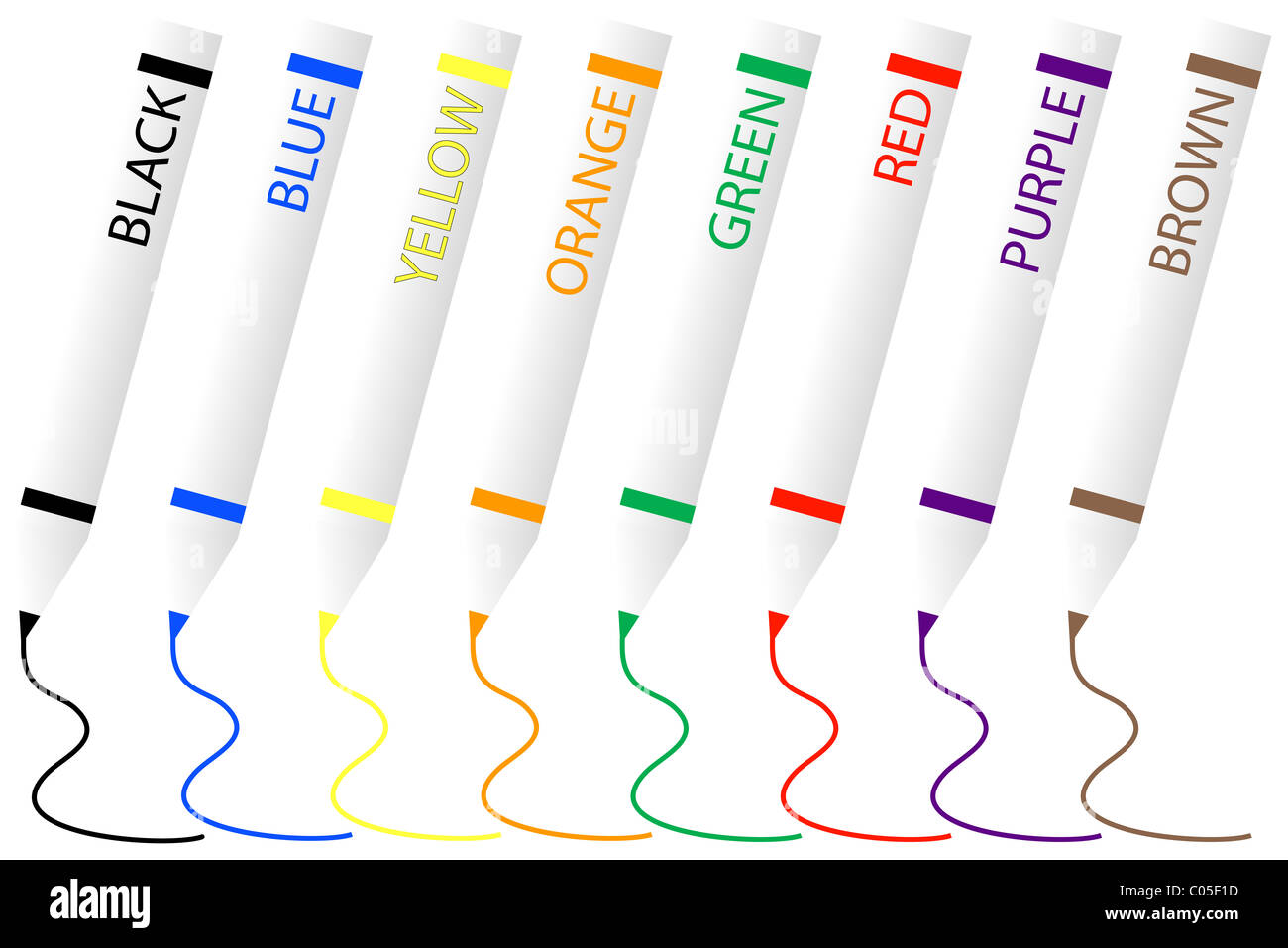 Set of Colorful Markers Stock Photo - Alamy