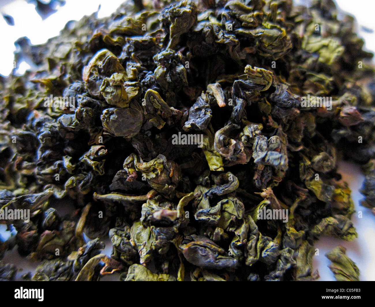 Dried Chinese Green Tea Leaves Stock Photo - Alamy