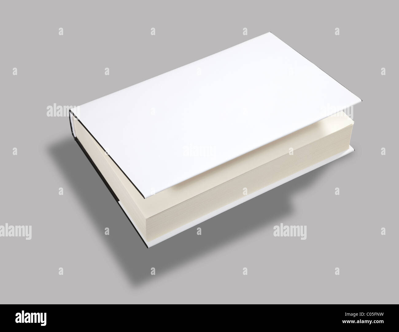 Blank book open cover white w clipping path Stock Photo - Alamy