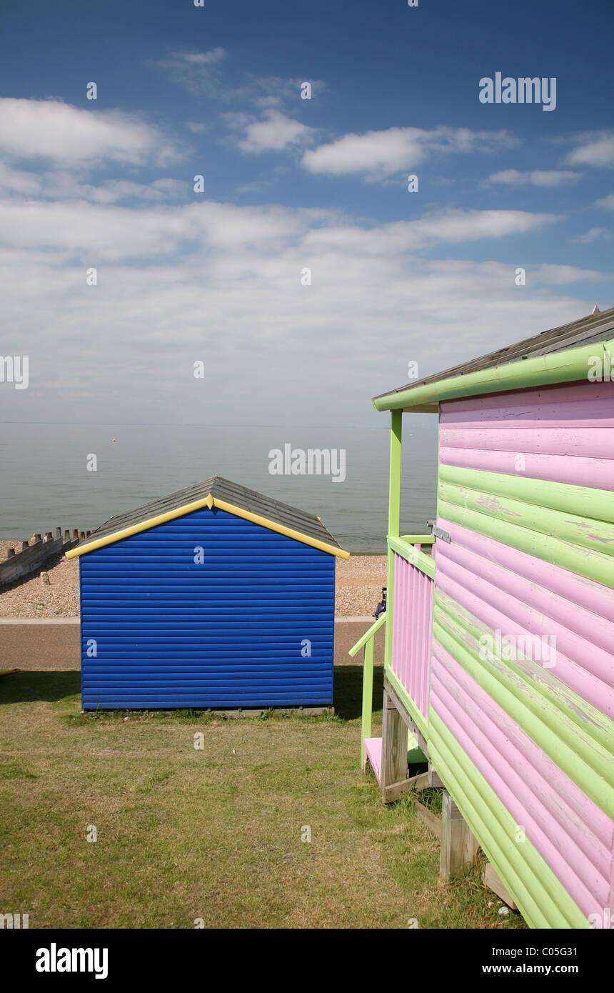 Beach huts at Tankerton Slopes Whitstable Kent Stock Photo - Alamy