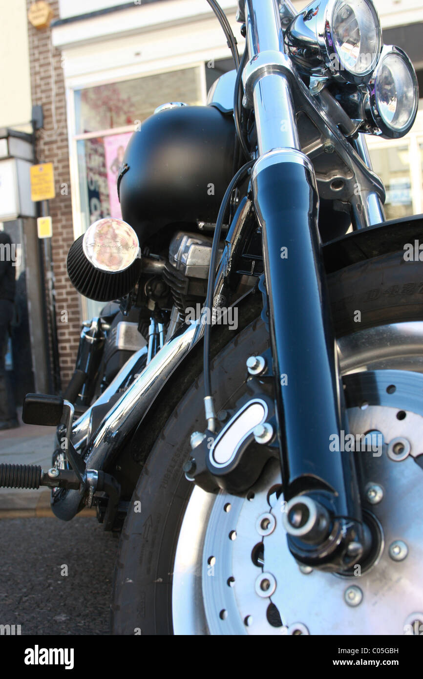 Annual Hoggin the Bridge bikers event, Chepstow, Wales. Sees bikers ...