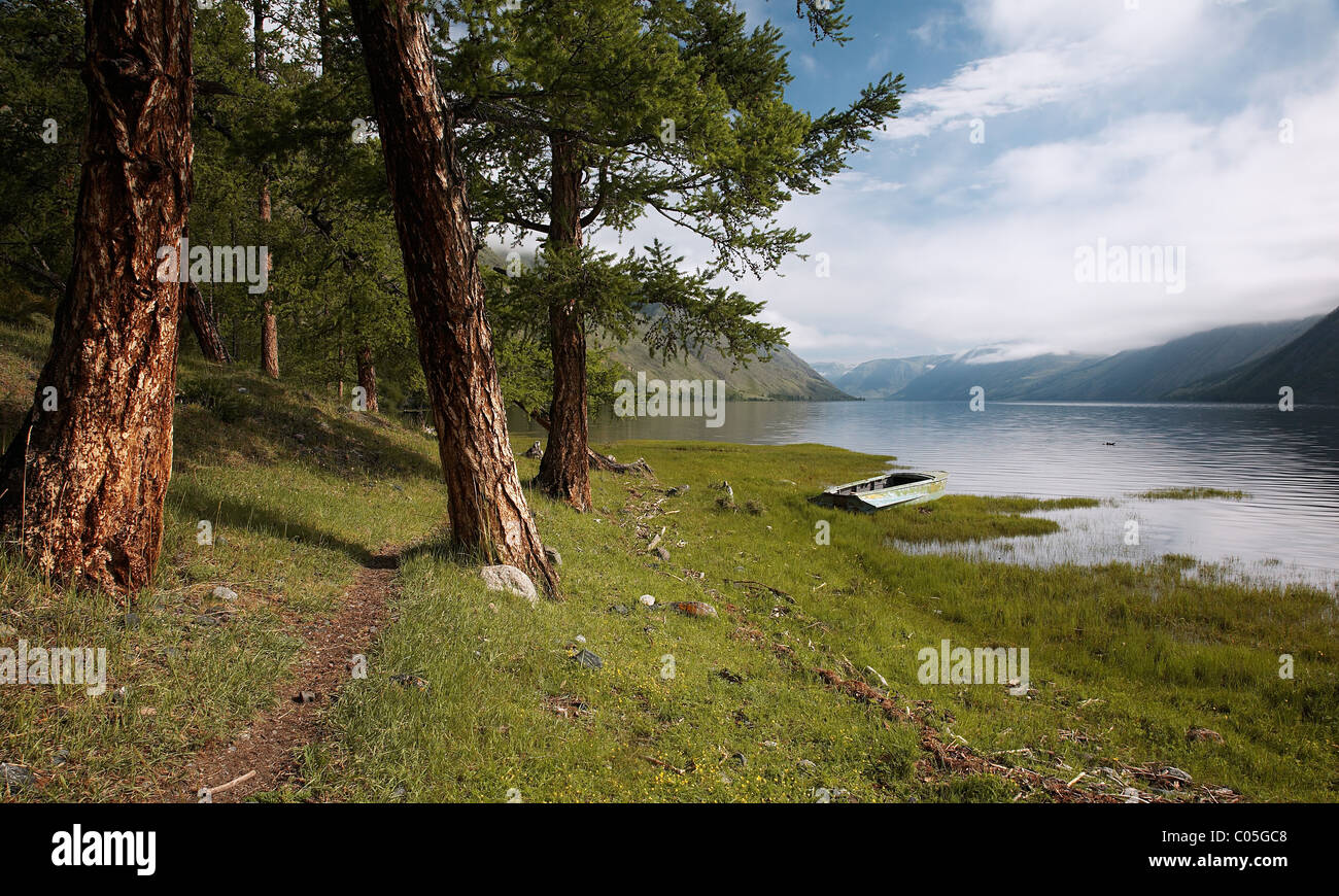Path near lake Stock Photo - Alamy