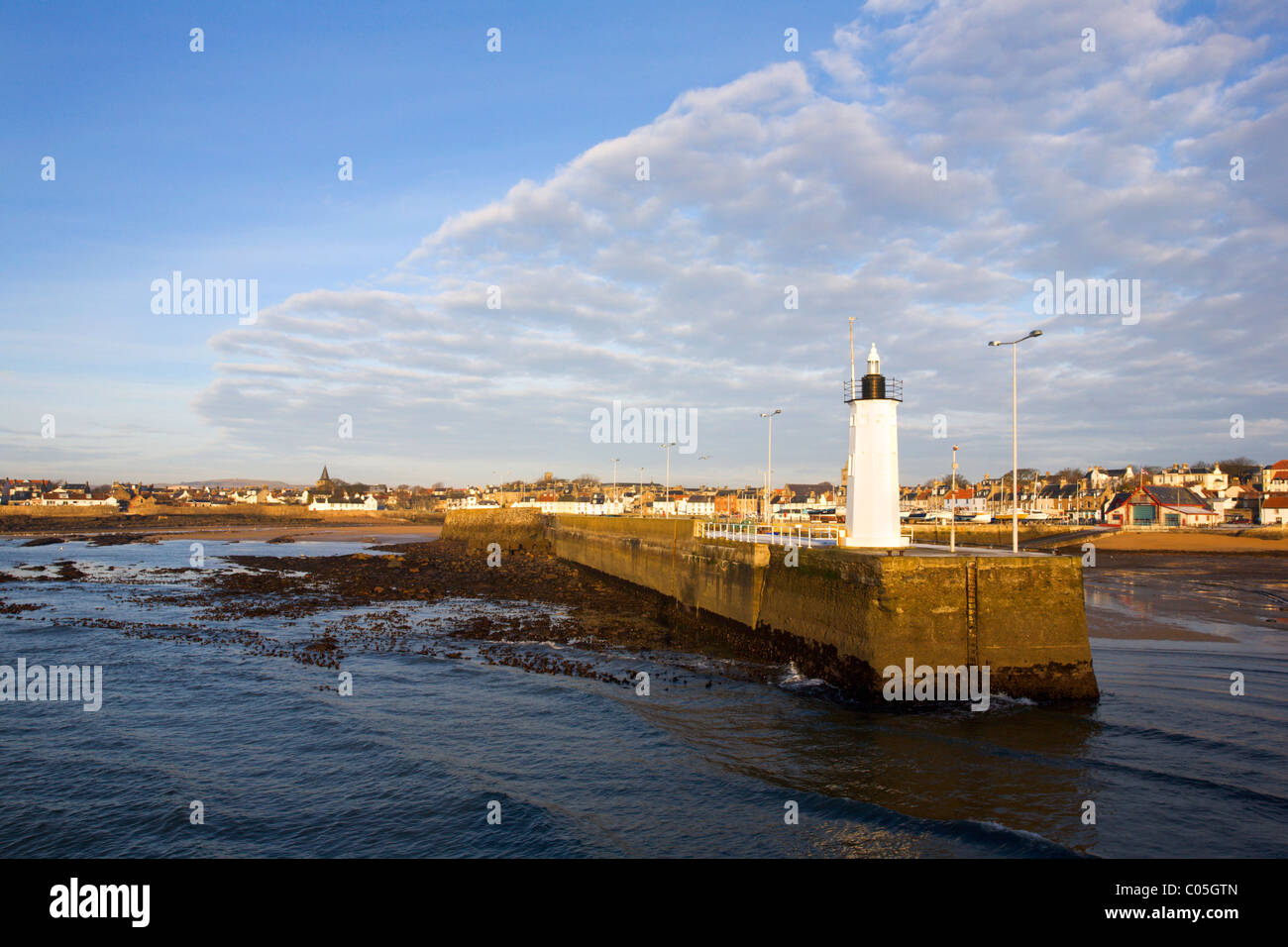 Lighthouse at The Harbour Anstruther Fife Scotland Stock Photo - Alamy