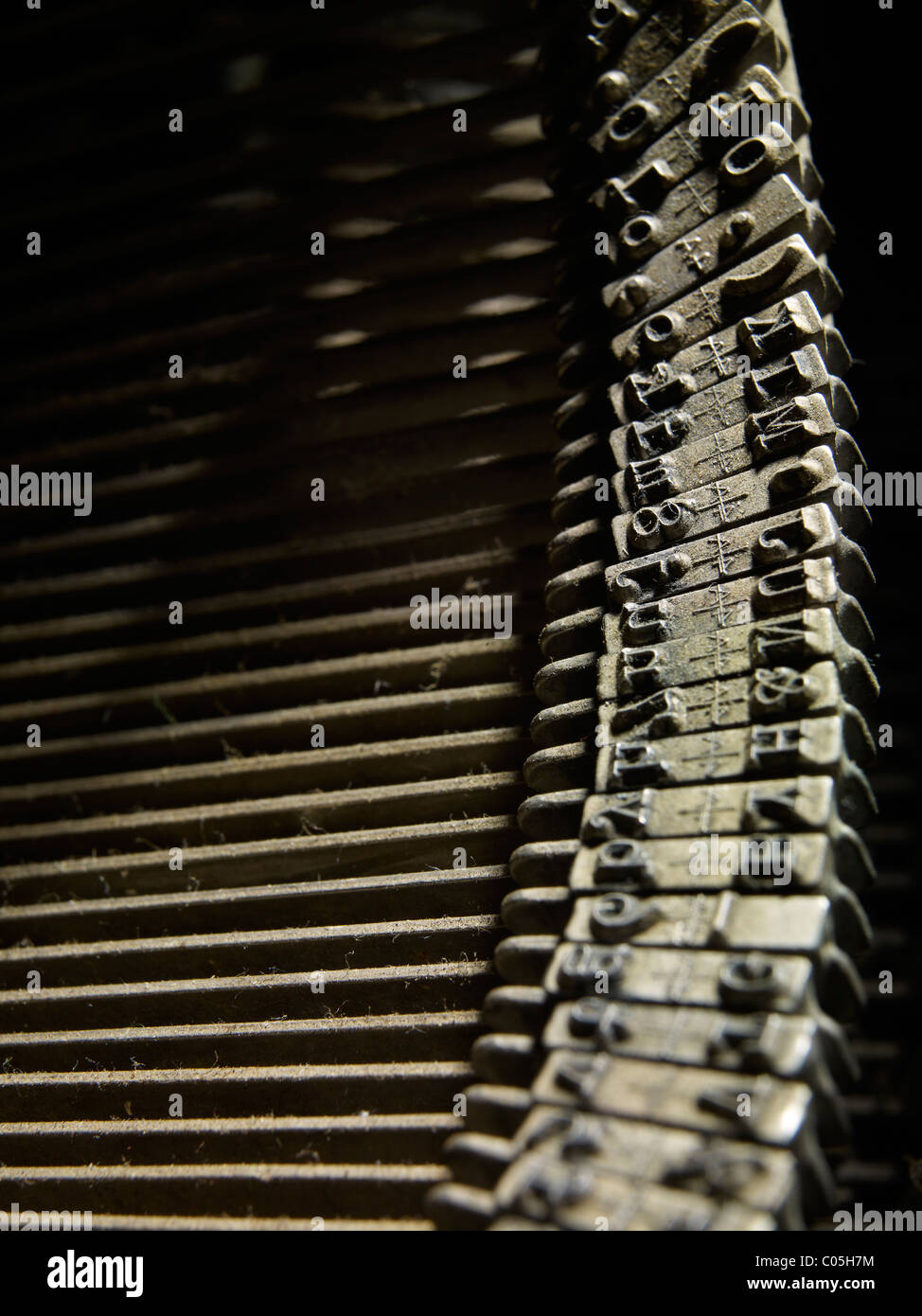 typewriter hammers close up Stock Photo - Alamy