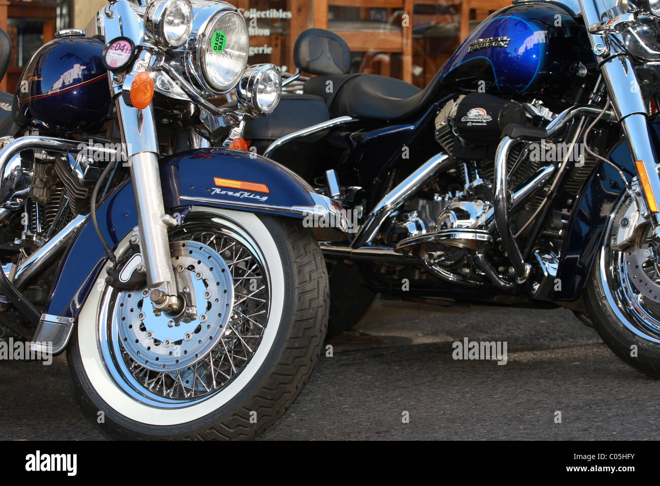 Annual Hoggin the Bridge bikers event, Chepstow, Wales. Sees bikers ...