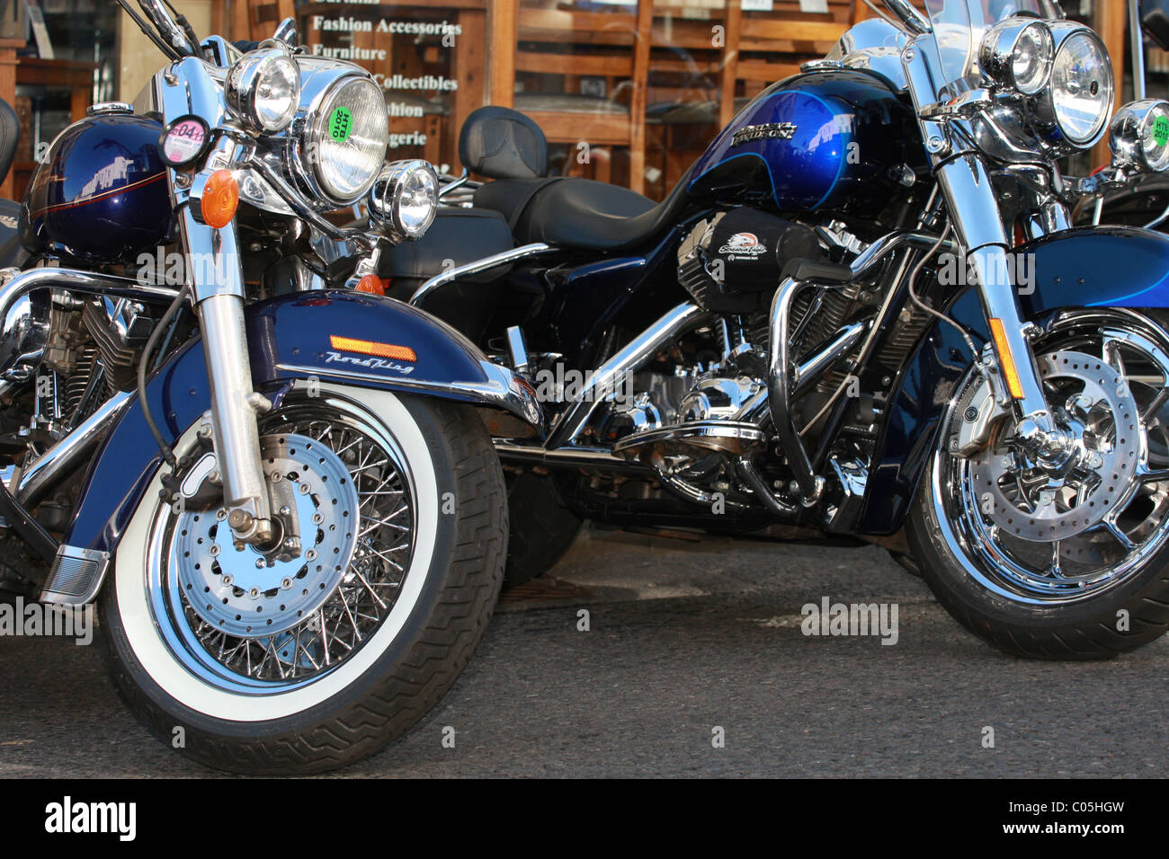 Annual Hoggin the Bridge bikers event, Chepstow, Wales. Sees bikers ...