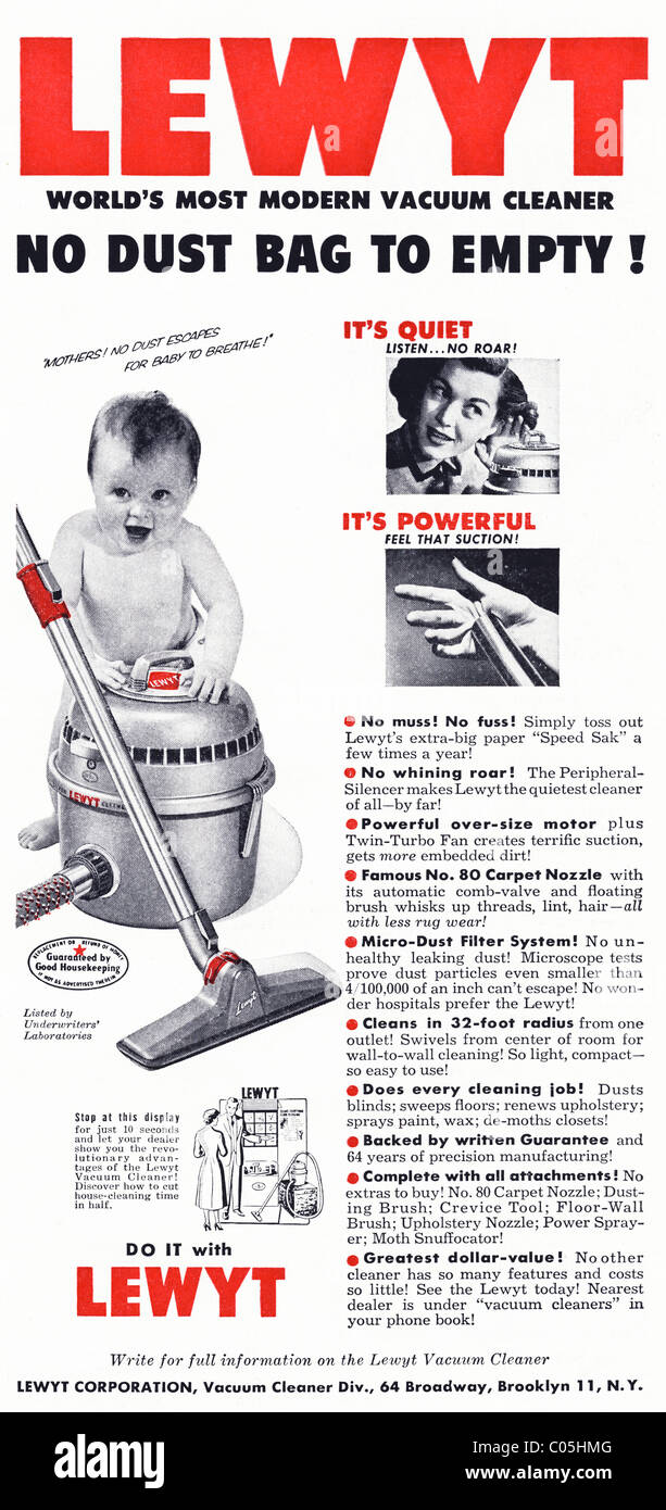 Vintage vacuum cleaner advertisement hi-res stock photography and ...