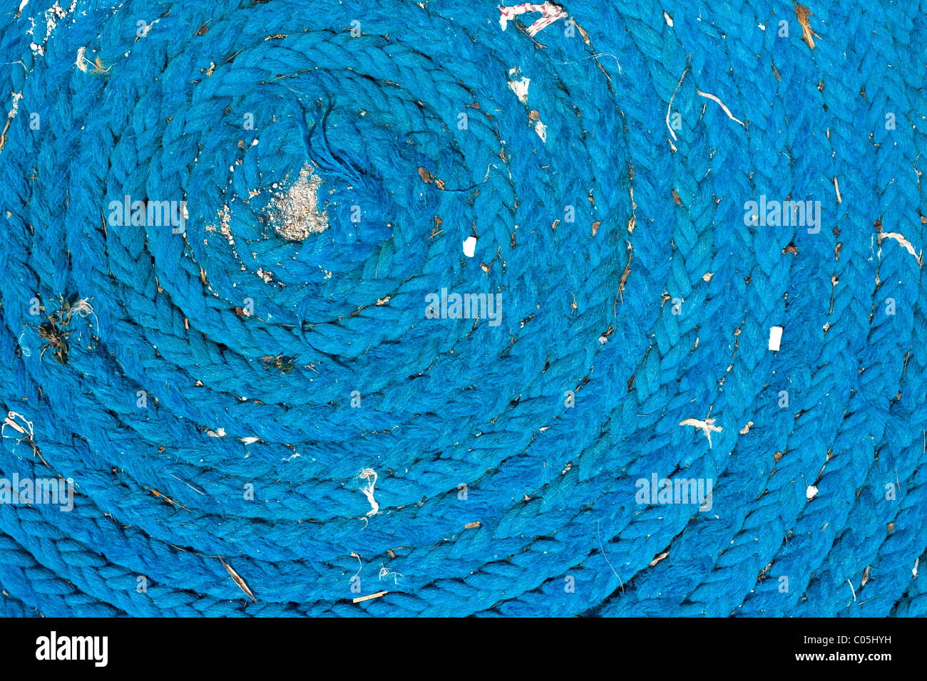 Close up of a blue spool of a sailing rope Stock Photo - Alamy