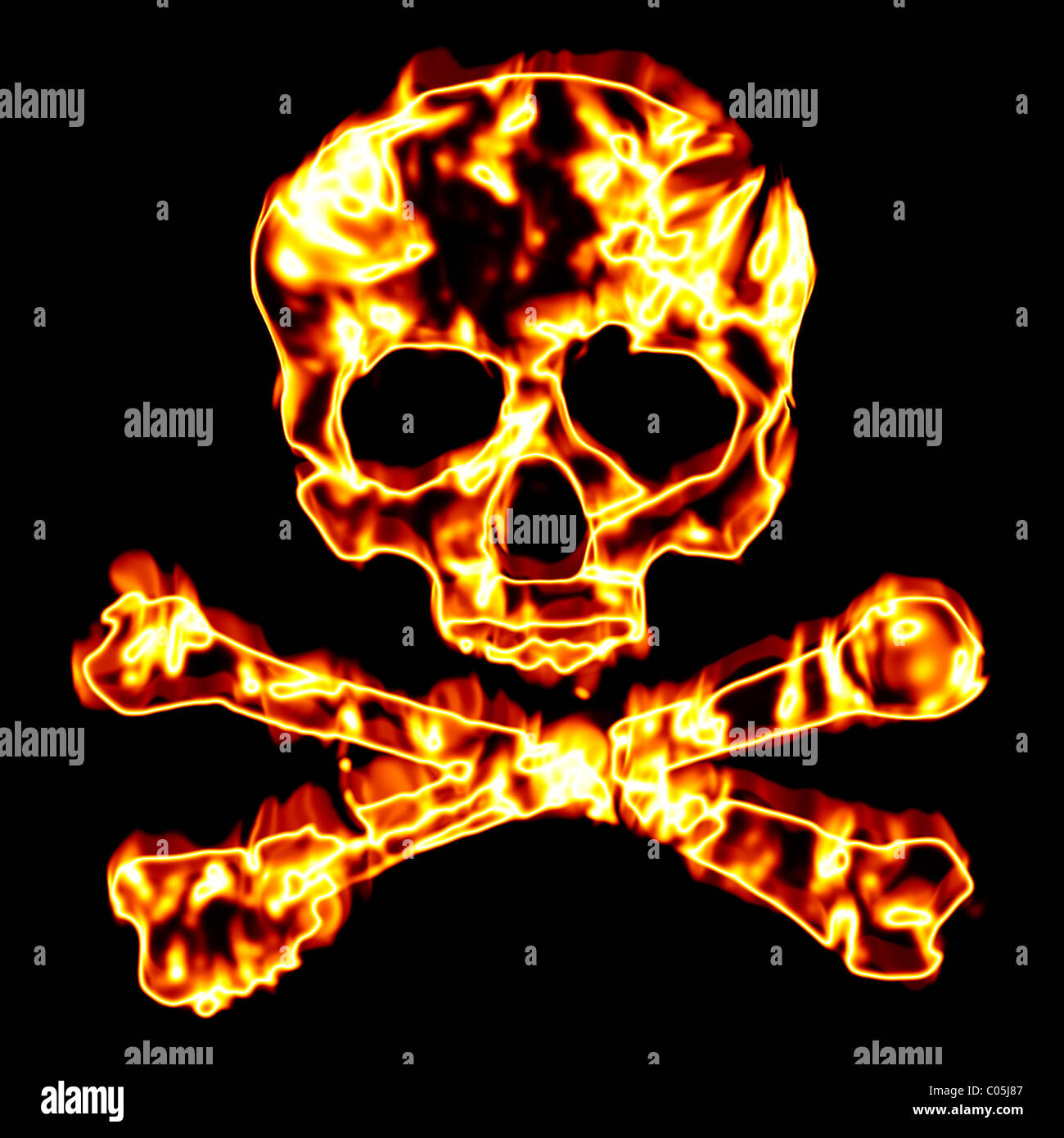 Flaming skull hi-res stock photography and images - Alamy
