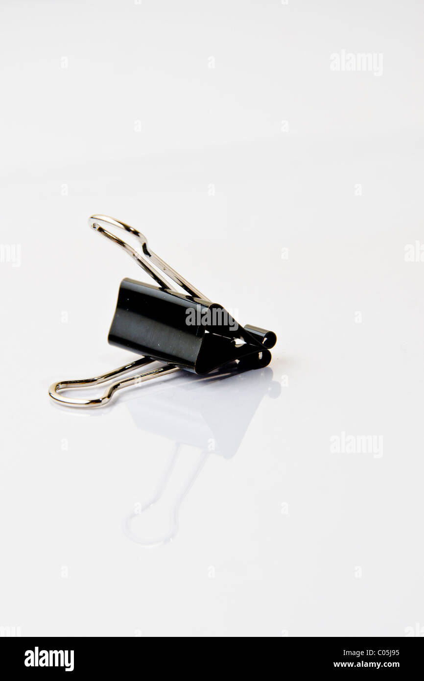 Medium sized fold back clips Stock Photo - Alamy