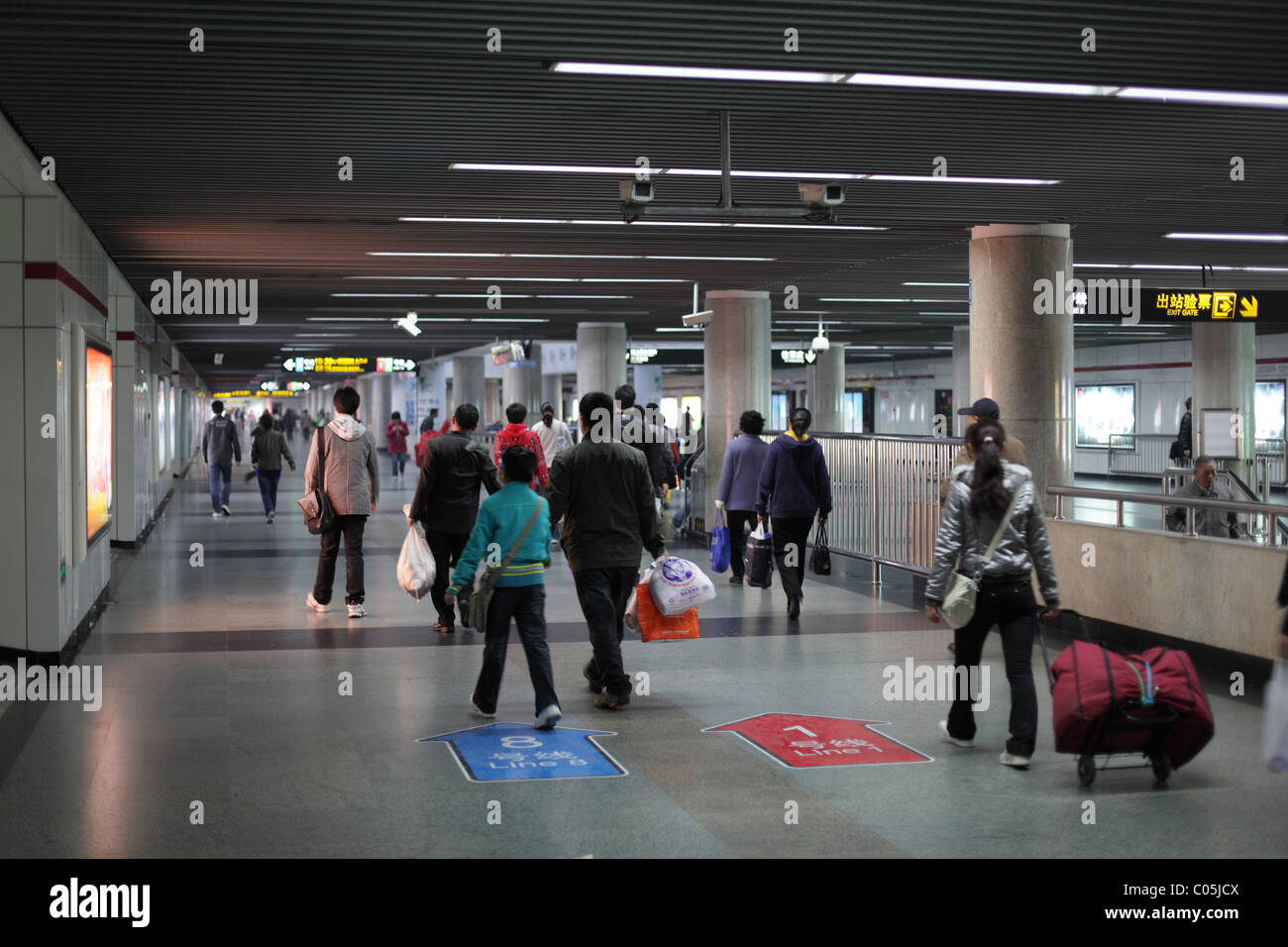 Shanghai Metro Station. Photo taken at 20th of November 2010 Stock ...