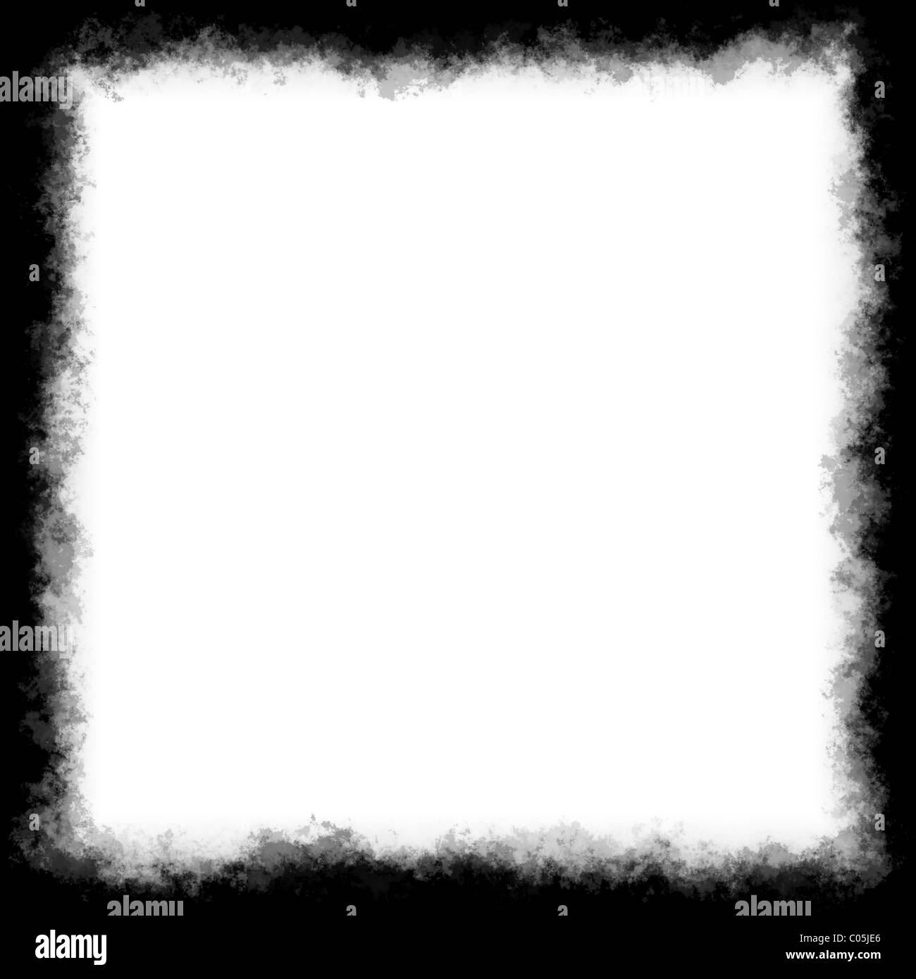 Black and white square border or frame with grungy edges Stock Photo ...
