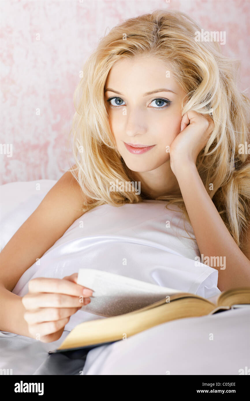 beautiful girl with book Stock Photo - Alamy