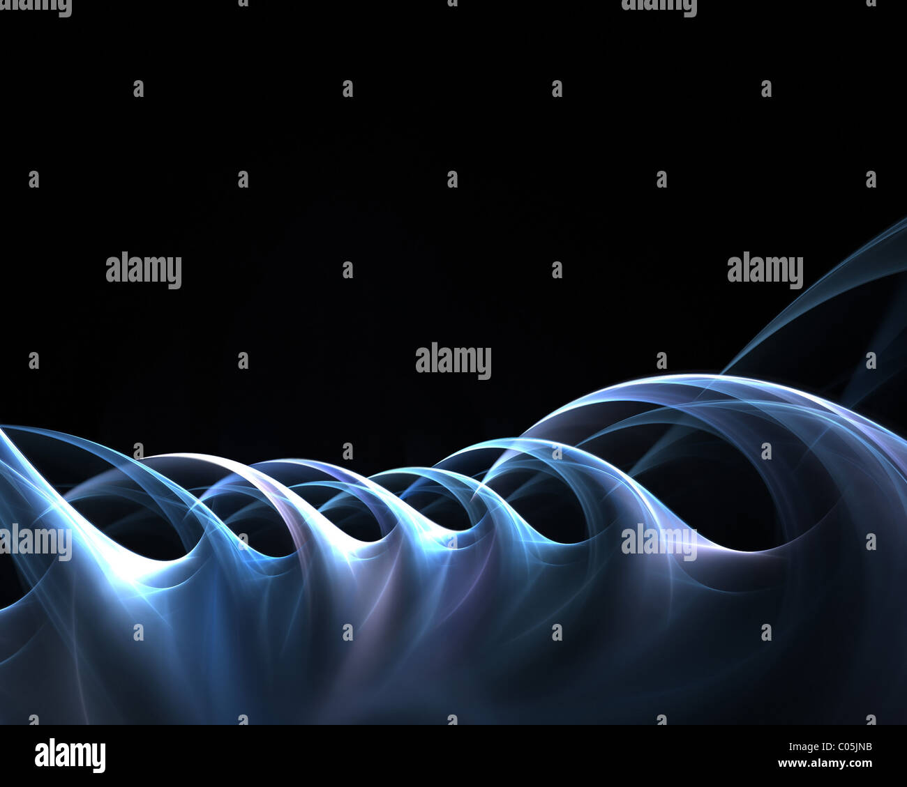 A 3d fractal illustration that looks like waves of water Stock Photo ...